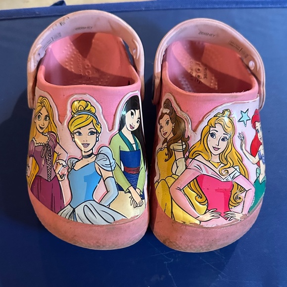 CROCS | Shoes | Crocs Kids Slippers Pink With Princess Characters ...